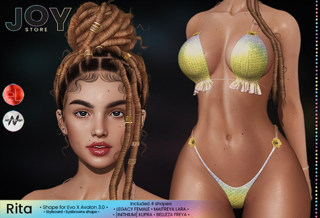 Second Life Marketplace - JOY - Rita shape for Lelutka EvoX Avalon 3.0 {add}